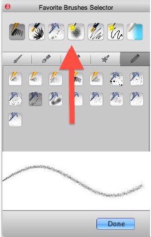 Select Right Brushes / PaintBrush on Mac,iPad